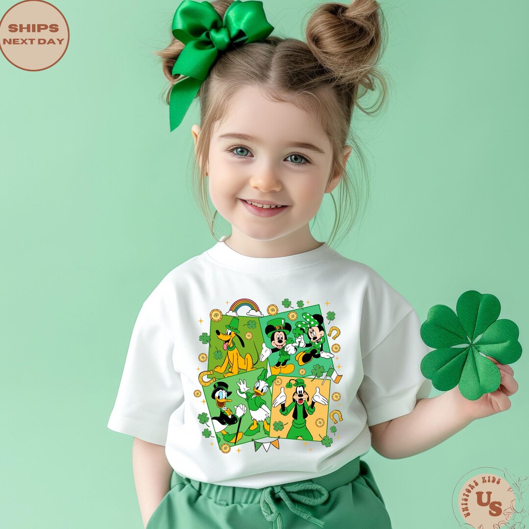 Mickey and Friends St Patrick's Day Toddler Shirt, Disney Shamrock Kids ...