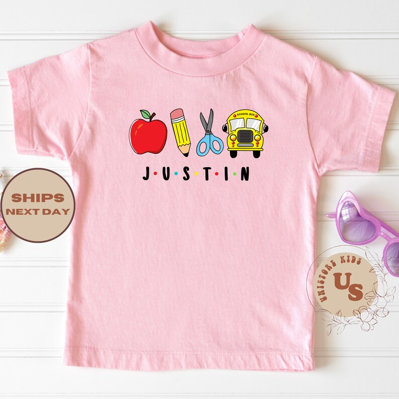Custom School T-shirt, Custom Kindergarten Shirt, Custom Name Kids ...