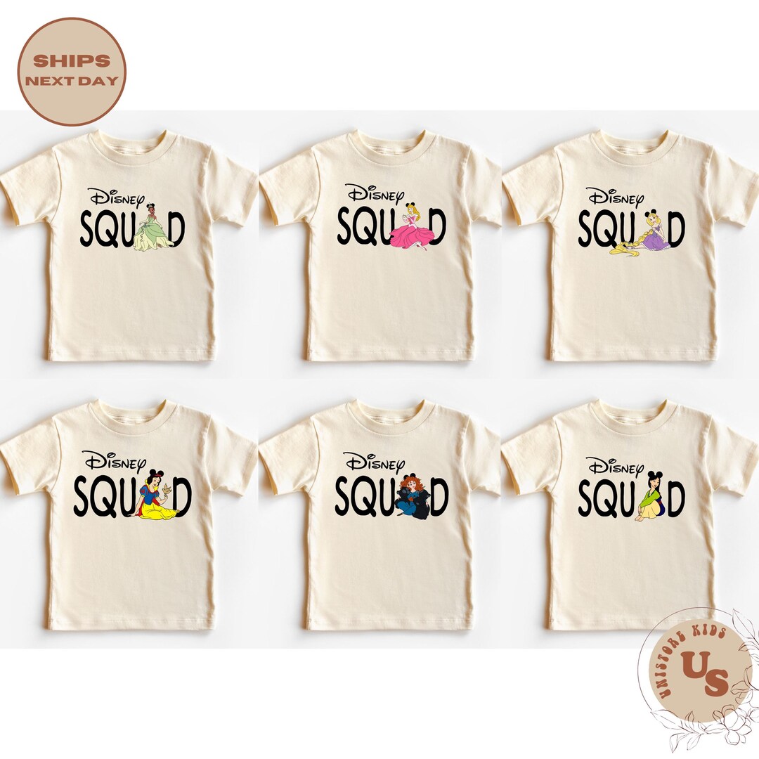 Disney Squad Princess Toddler Shirt, Disney Princess Kids Shirt, Disney ...