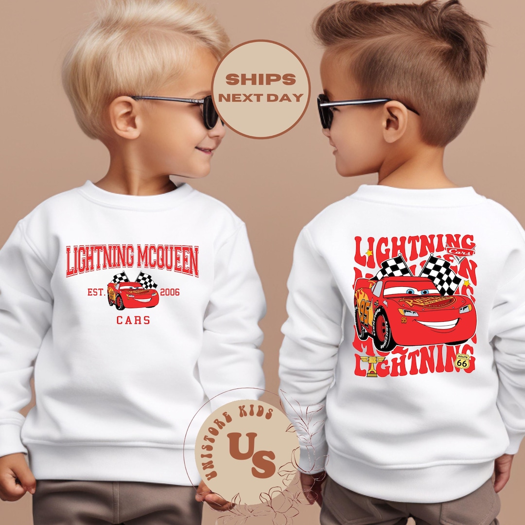 Lightning Mcqueen Toddler Sweatshirt, Mcqueen Kids Shirt, Disney Pixar ...