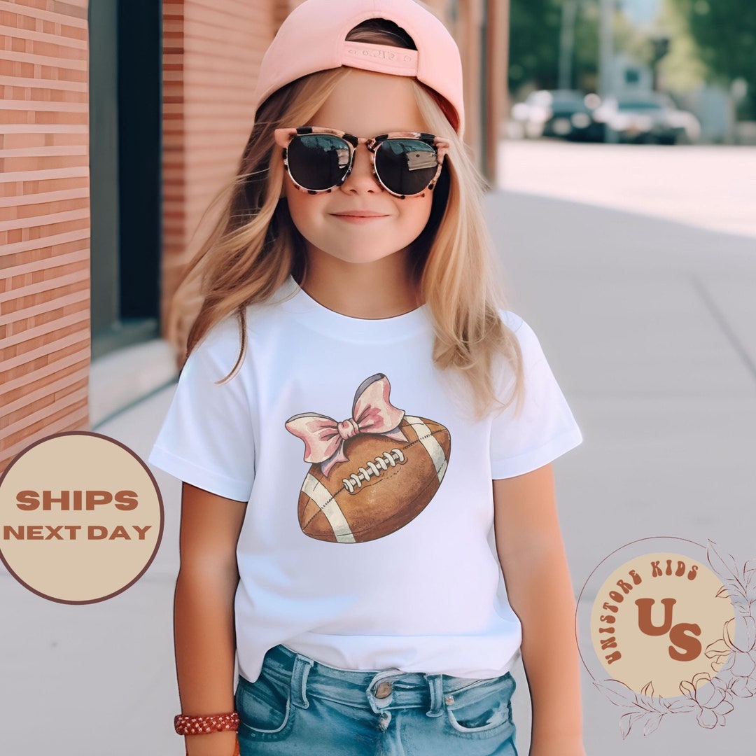 Football Girl Toddler Shirt, Custom Football Girl Kids Shirt, Football ...