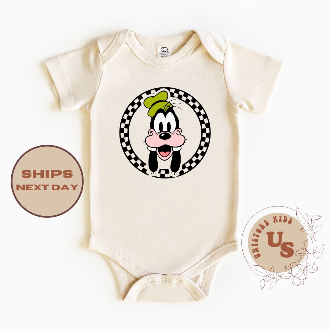 Cute Goofy Baby Onesie®, Disney Goofy Toddler T-shirt, Checkered Goofy ...