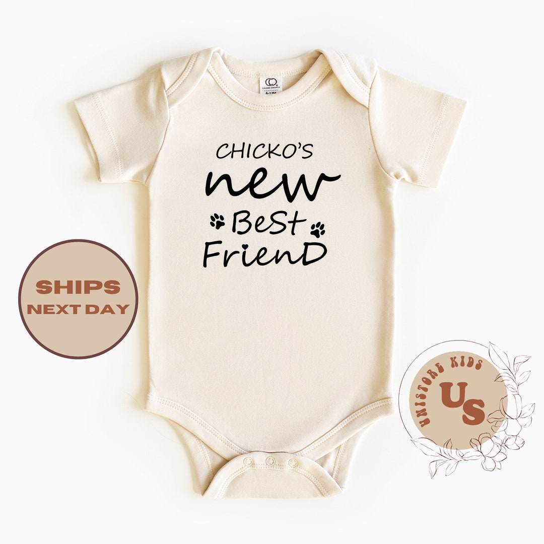 Custom New Best Friends Baby Onesie®, Custom Pet Name Baby Onesie ...