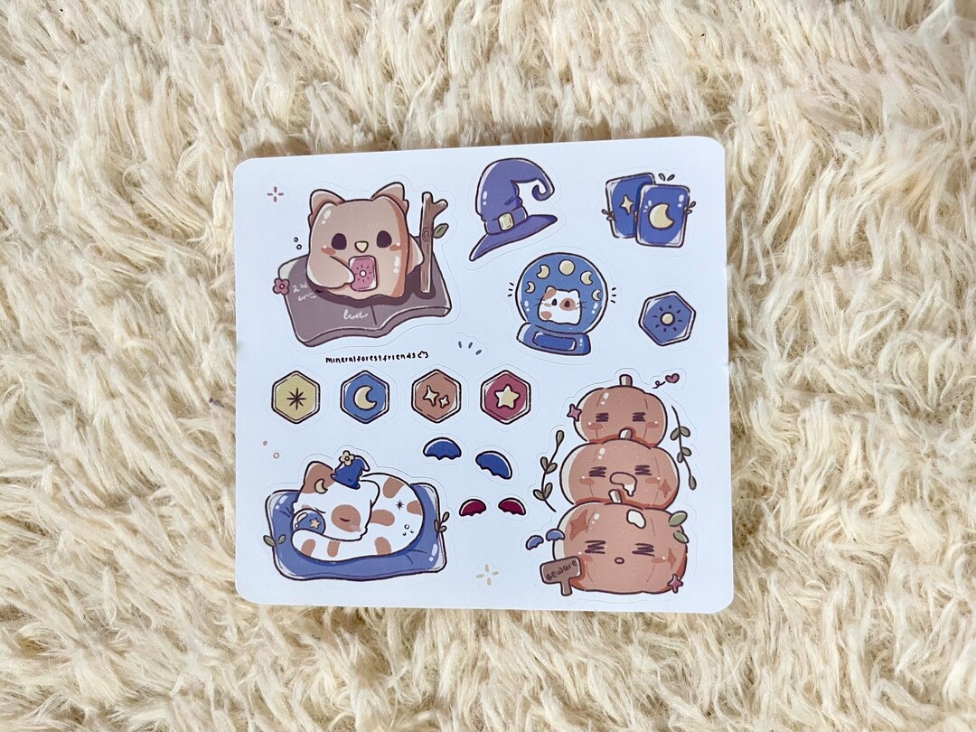 Witch Pet Sticker Set - Etsy