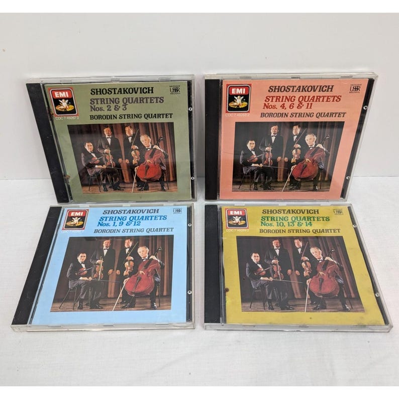 Shostakovich String Quartets Nos. 1,2,3,4,6,9,10,11,12,13,14 on 4 CD EMI - Etsy