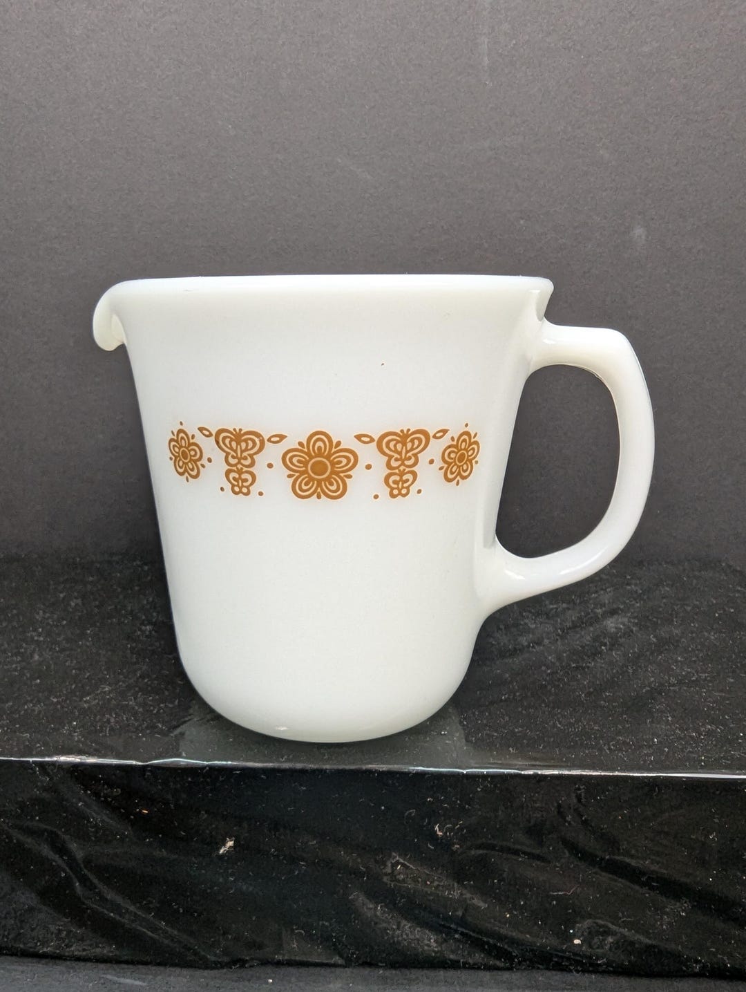 Vintage Corning Ware Butterfly Gold 8 Oz Milk Glass Cream Pitcher - Etsy