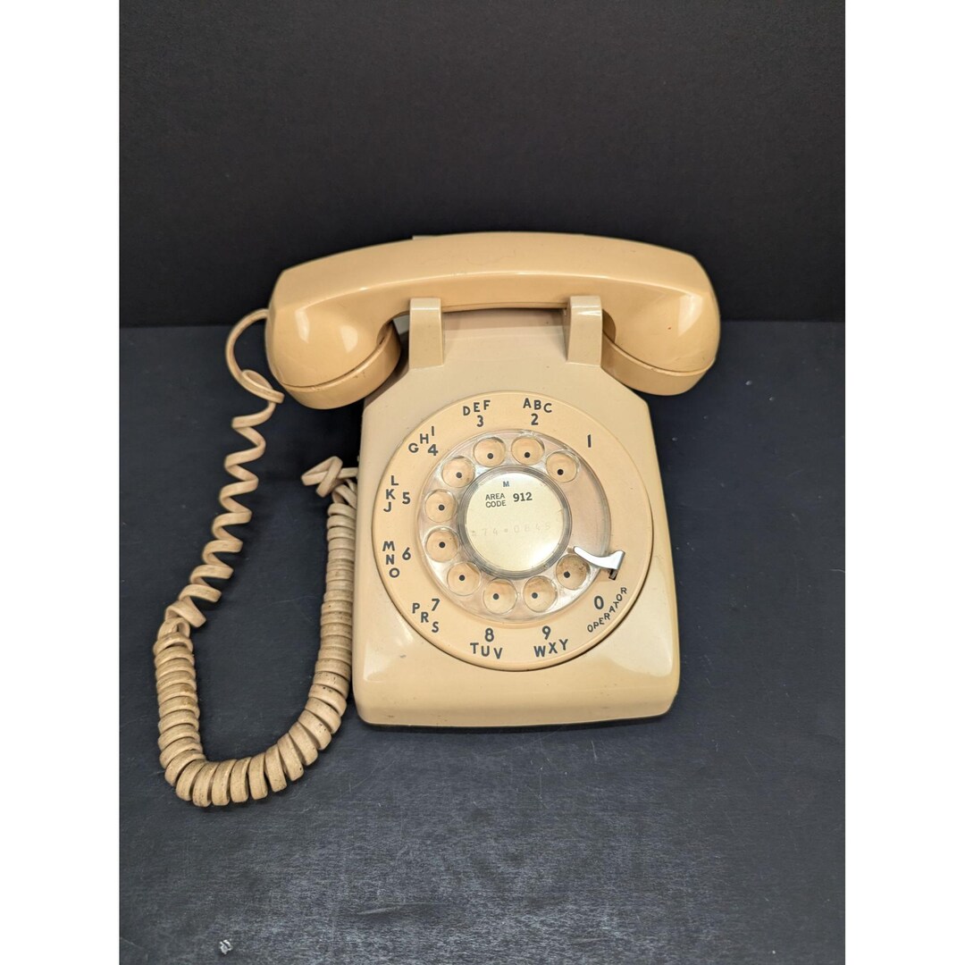 Vintage Desktop Landline Beige Telephone Bell System Western Electric ...