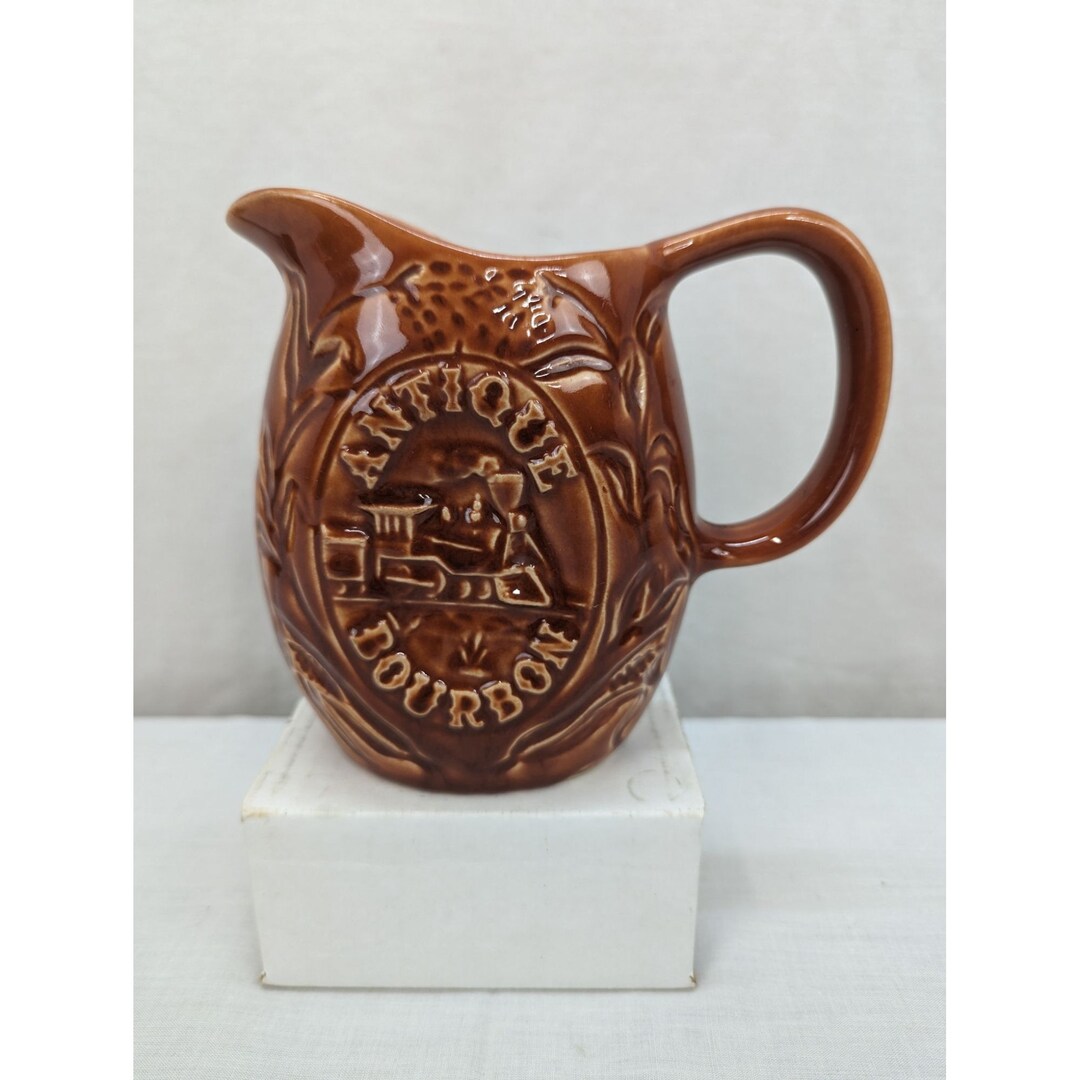 Antique Bourbon Kentucky Straight Whisky Brown Vintage Pub Jug Water ...