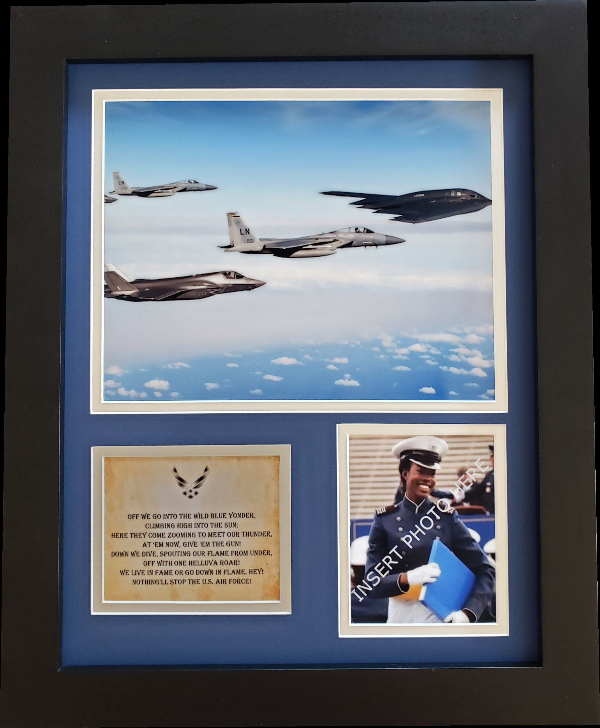 Personalized Air Force Frame 13x16 - USAF Military Gift -military Mom ...