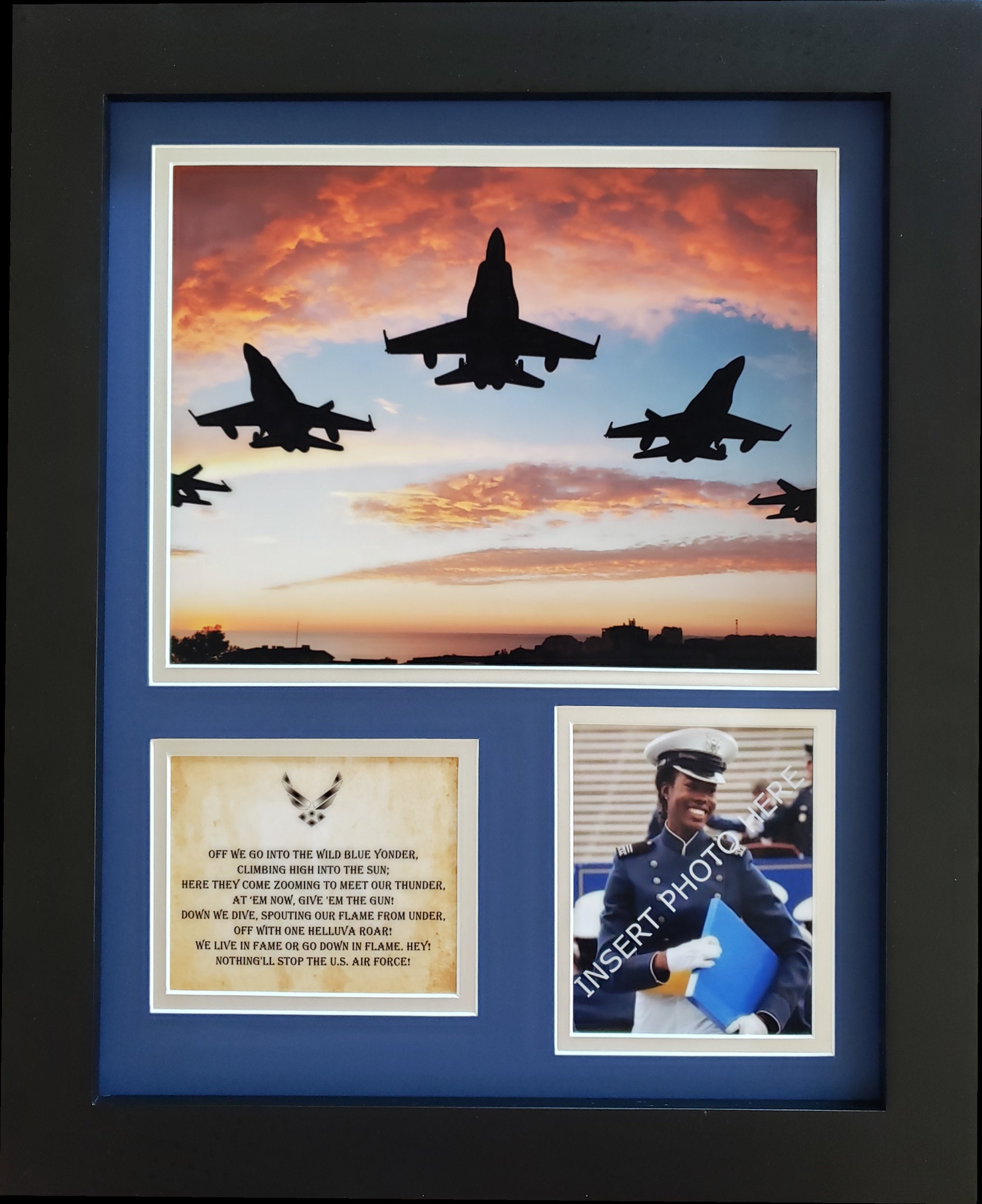 Air Force Retirement Graduation Gift Frame 13x16 USAF Military Gift ...