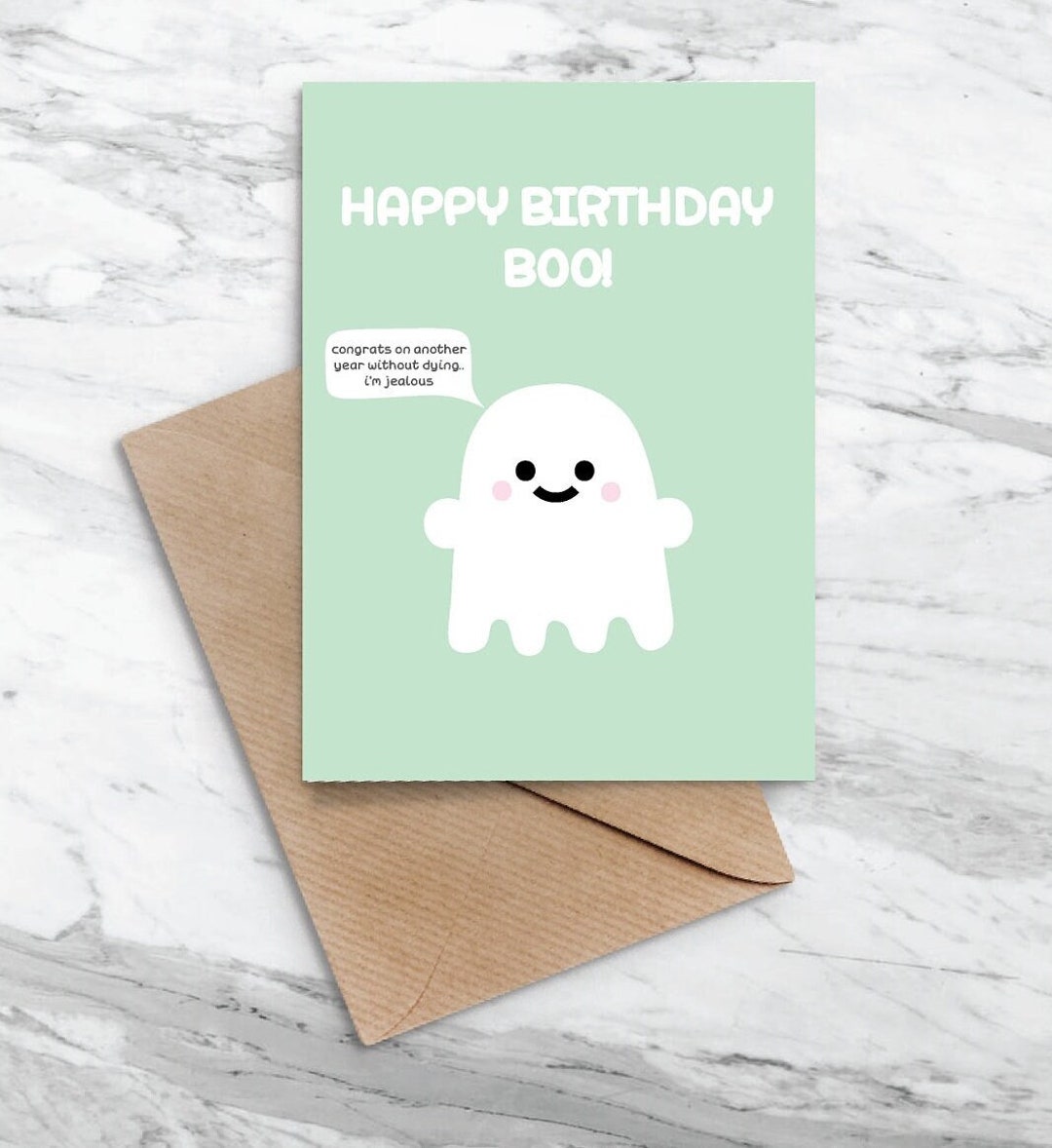 Happy Birthday Boo Blank Inside - Etsy