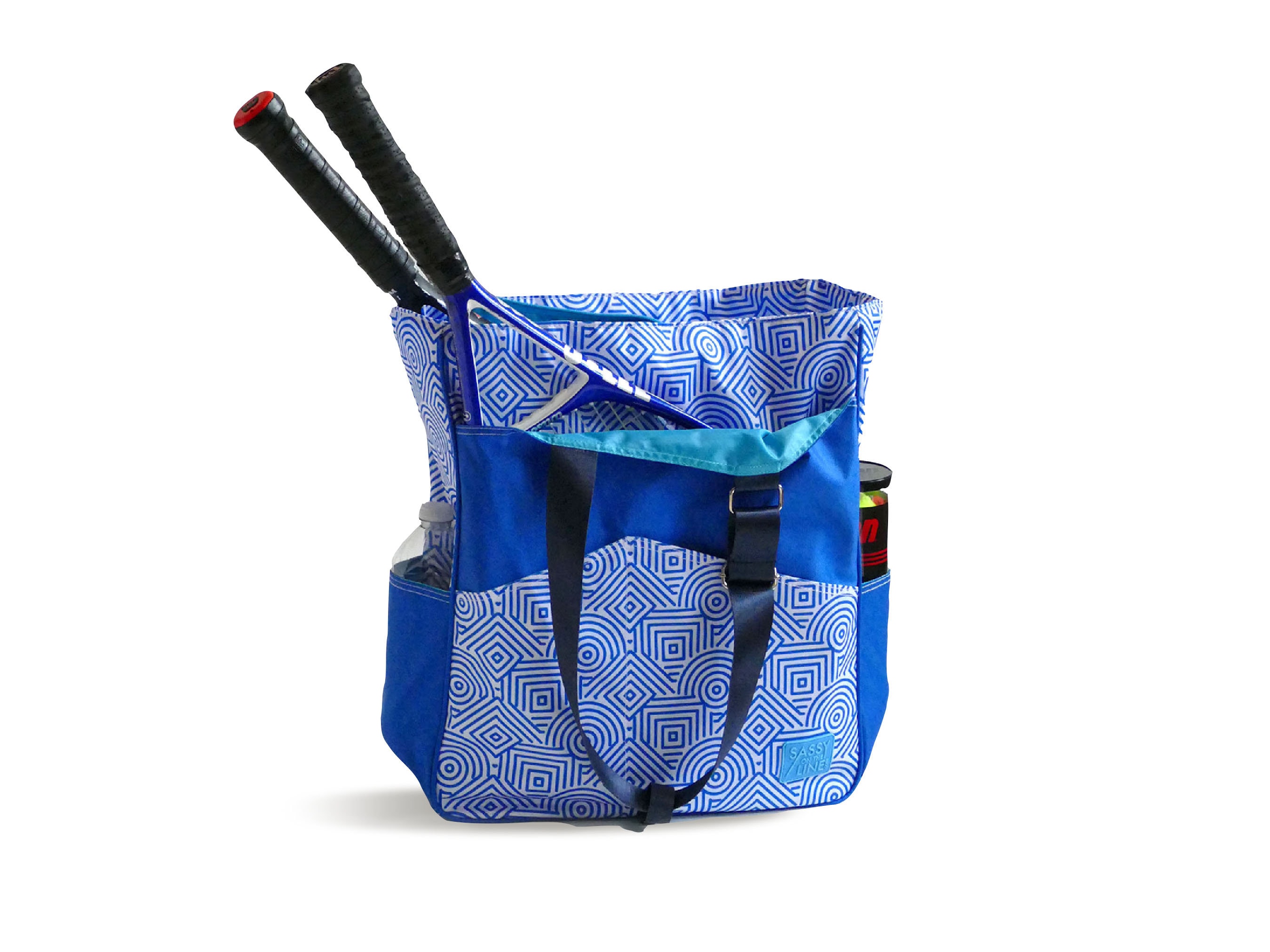 Blue Tennis Bag - Waterproof Bag - Tennis Racket Bag - Long Strap ...