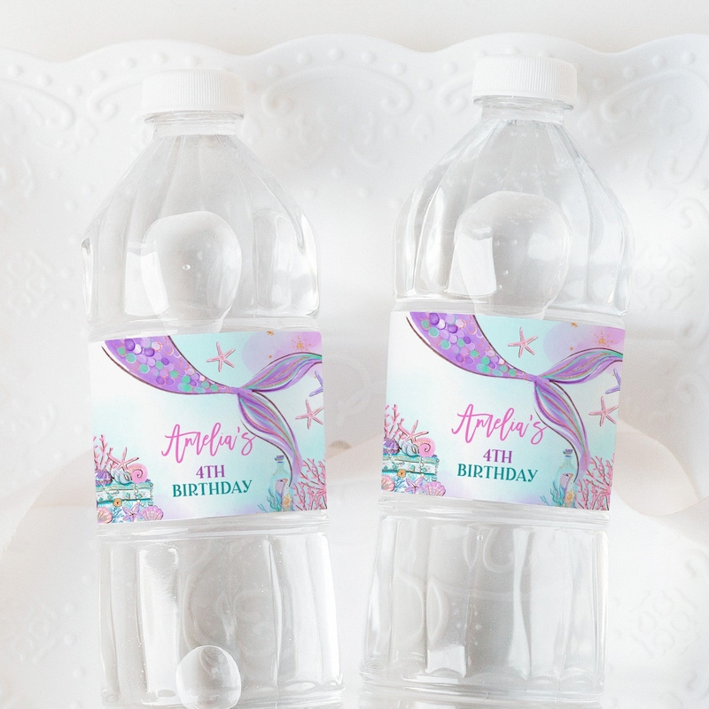 Mermaid Water Labels - Etsy