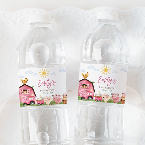 Farm Animal Water Bottle Stickers - Etsy