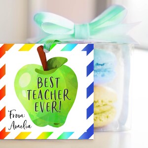 EDITABLE Best Teacher Ever Tag Appreciation Week Printable - Etsy