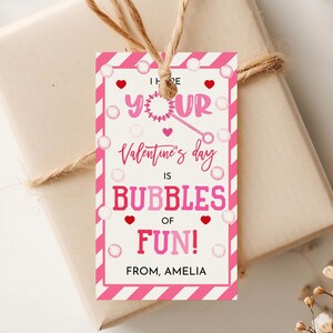 I Hope Your Valentines Day is Bubbles of Fun Tag Valentine Tag Kids ...