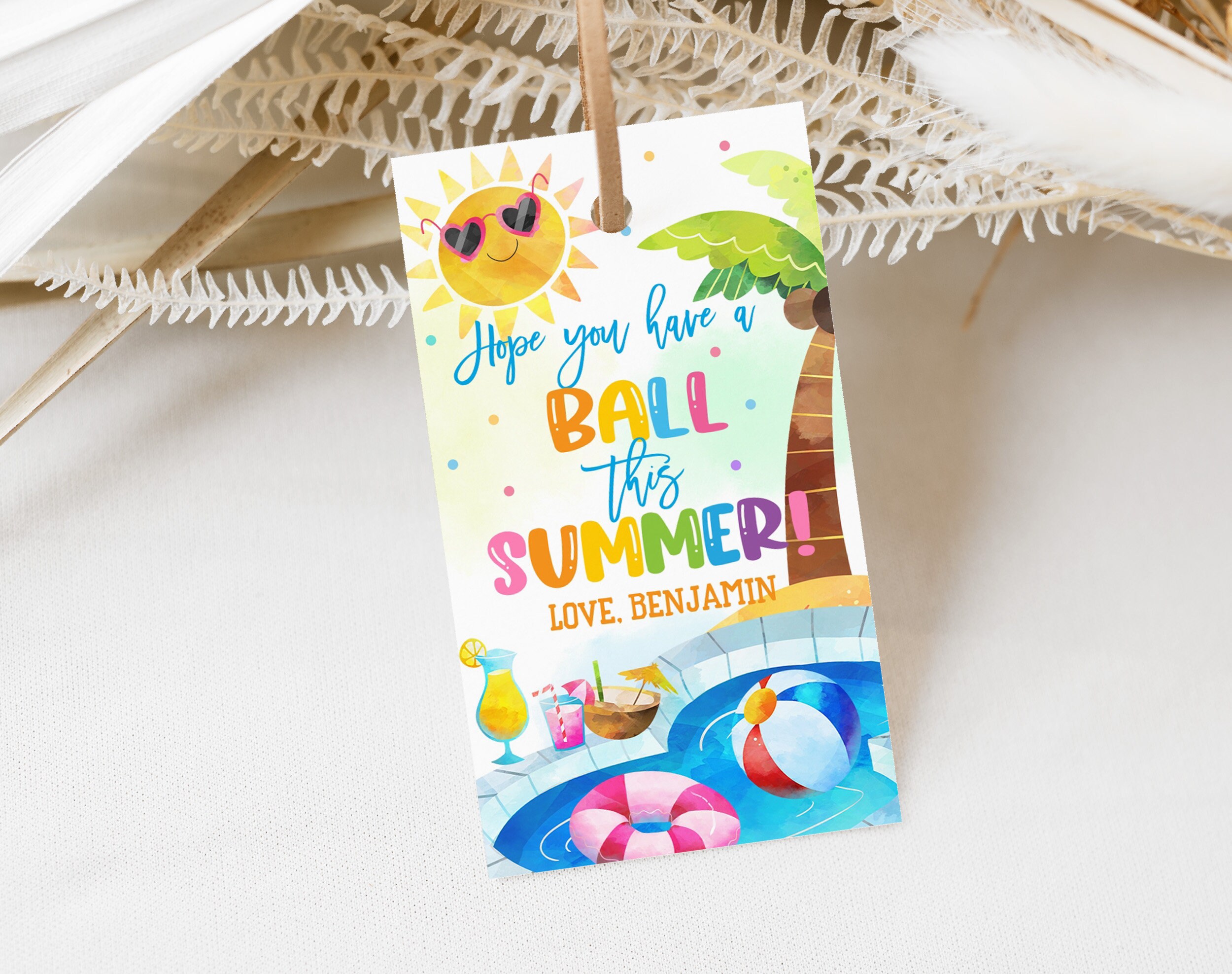 Hope You Have a Ball This Summer Tag End of School Year Gift Tags PTO ...