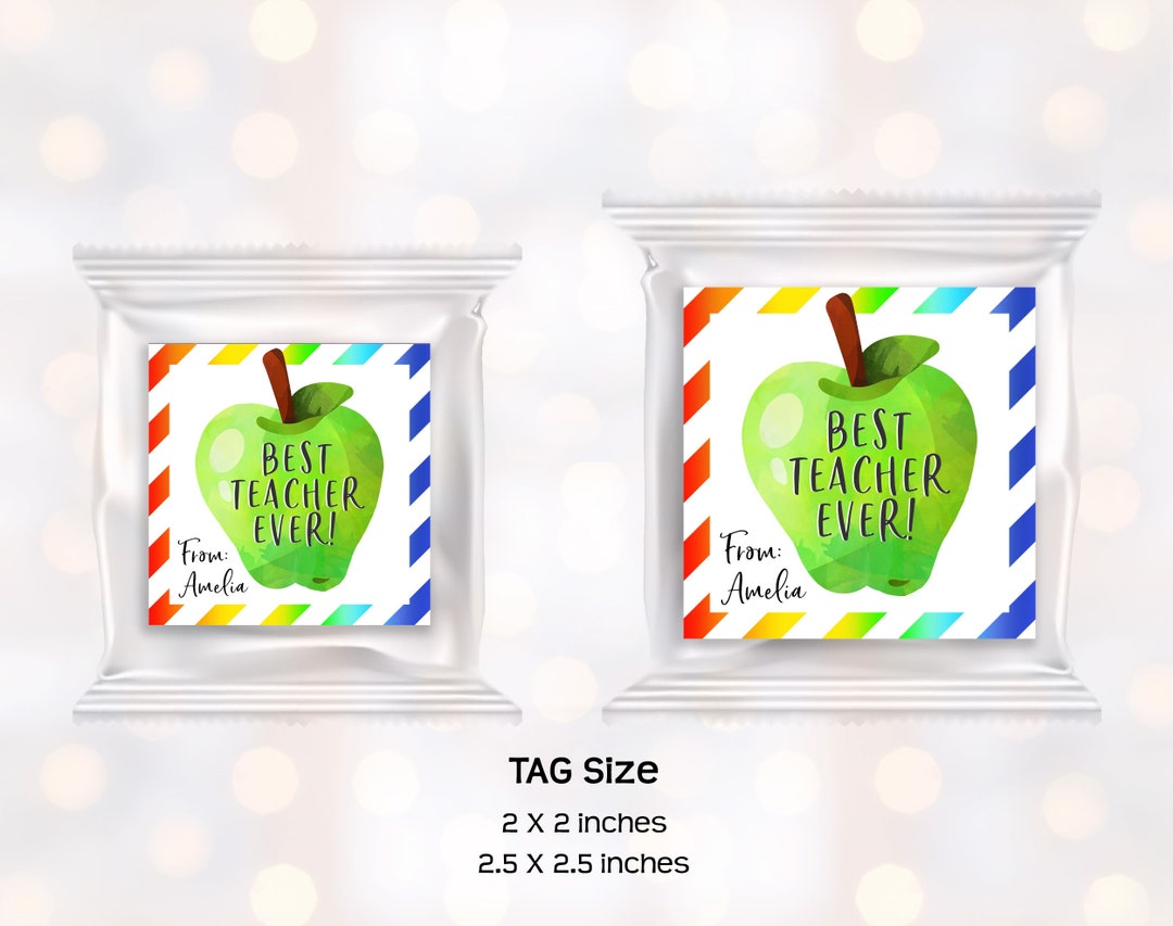 EDITABLE Best Teacher Ever Tag Appreciation Week Printable - Etsy