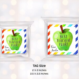 EDITABLE Best Teacher Ever Tag Appreciation Week Printable - Etsy