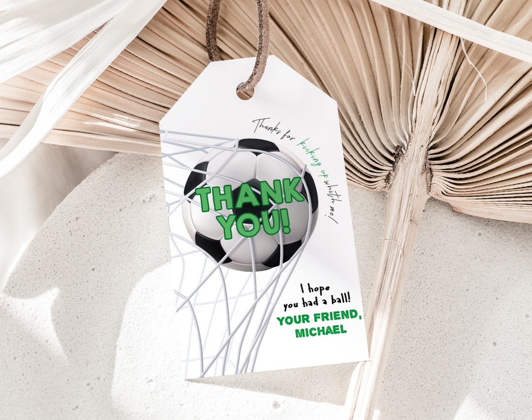 Soccer Birthday Favor Tags Football Gift Tags Kids Birthday Party ...