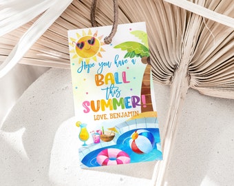 Hope You Have a Ball This Summer Printable Tags INSTANT - Etsy