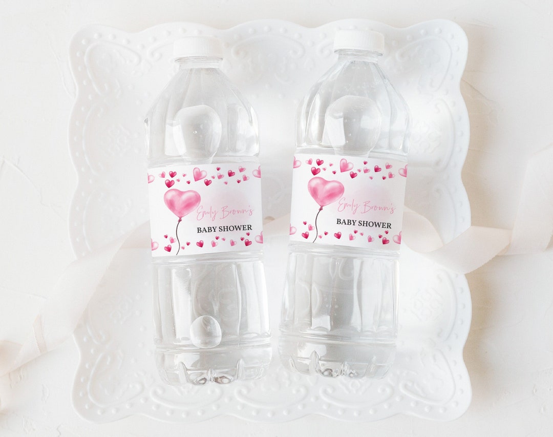 Valentines Day Water Bottle Label Little Sweetheart Baby Shower Party ...