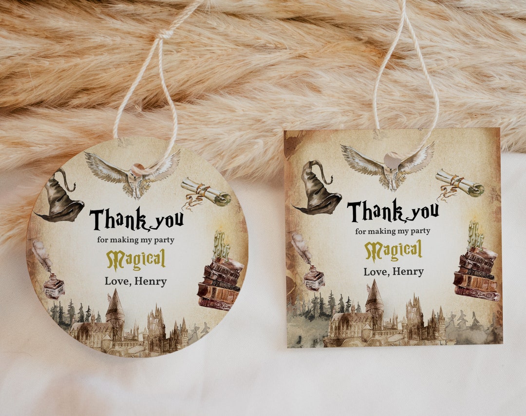 Wizard Birthday Thank You Stickers Witch Baby Shower Favor - Etsy Canada