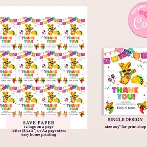 Fiesta Favor Tags Taco Bout A Baby Gift Tags Mexican Birthday Party ...