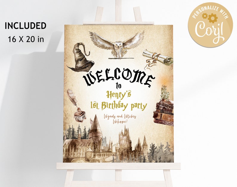 EDITABLE Wizard Welcome Sign Poster Magic Spell Porch Sign - Etsy Australia