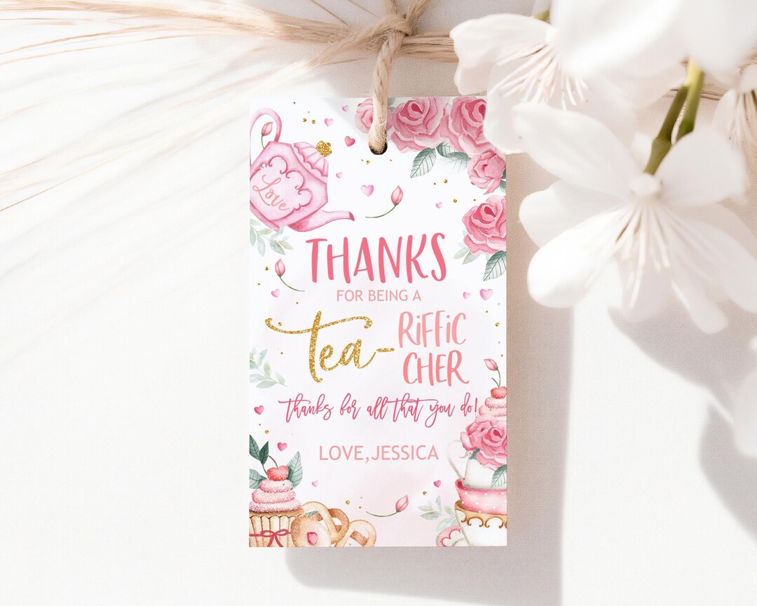 Thanks for Being A Tea-riffic Teacher Appreciation Week Gift Tag Tea ...