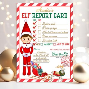 Elf Report Card Christmas Elf Letter From Your Elf Letter to - Etsy