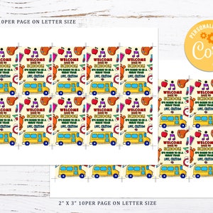 Back to School Tag, Classroom Labels, Teacher Tag, Staff Gifts ...