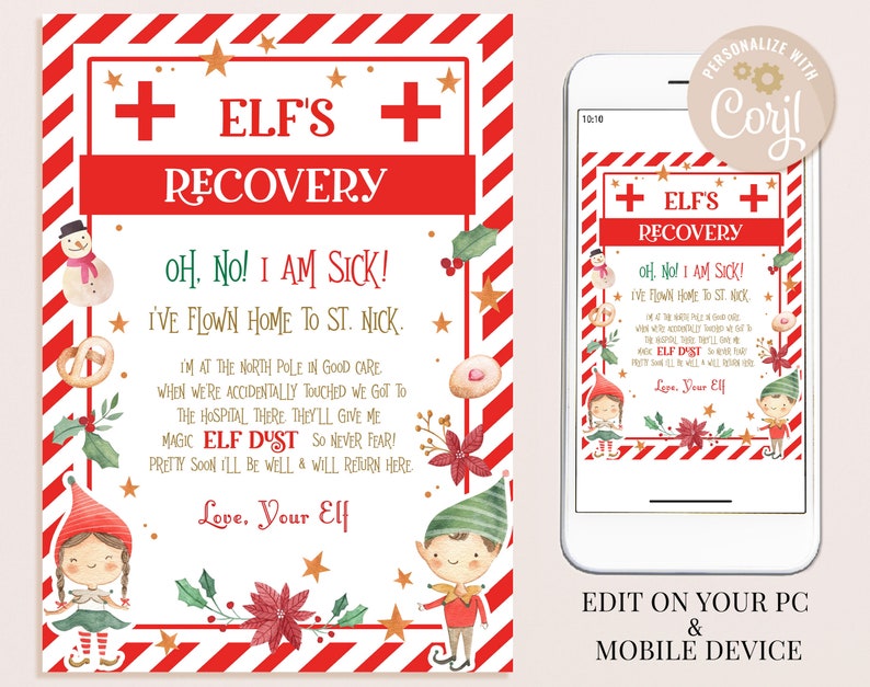Elf Recovery Letter, Elf I'm Sick Letter, If Touched and Lost Magic ...