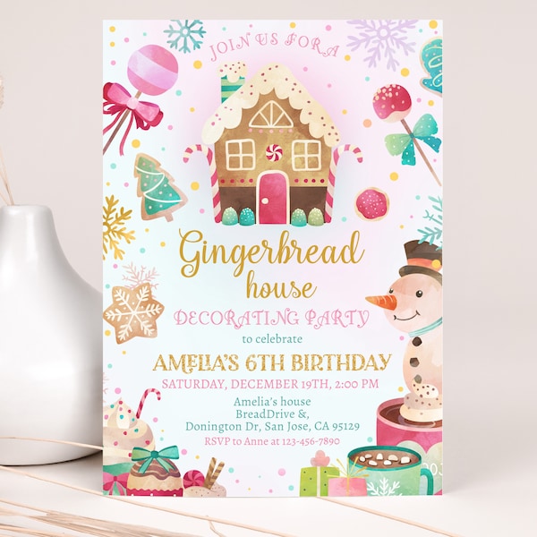 Gingerbread Invite - Etsy