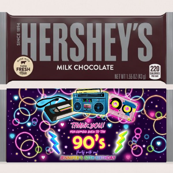 90s Candy Wrapper Template - Etsy