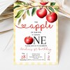 Apple Birthday Invitation With Photo, Apple of My Eye Invitation, Red ...