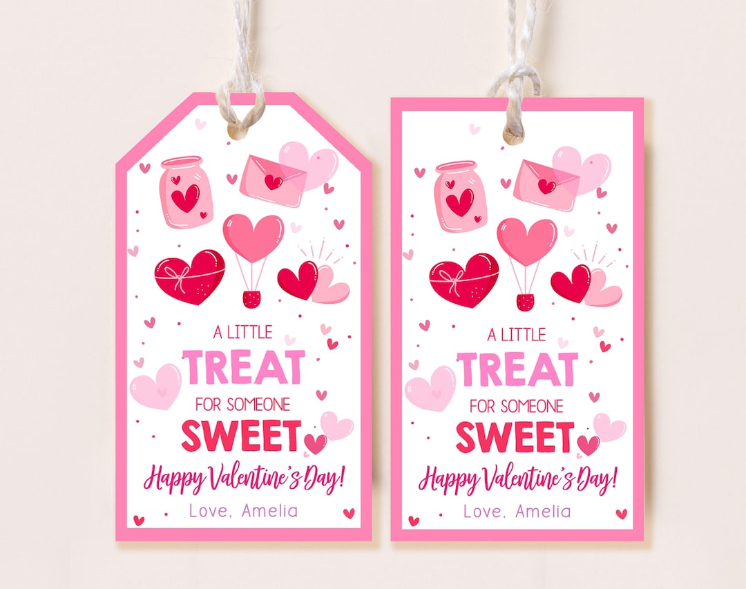 A Little Treat for Someone Sweet Tag Happy Valentine Tag Valentines Day ...