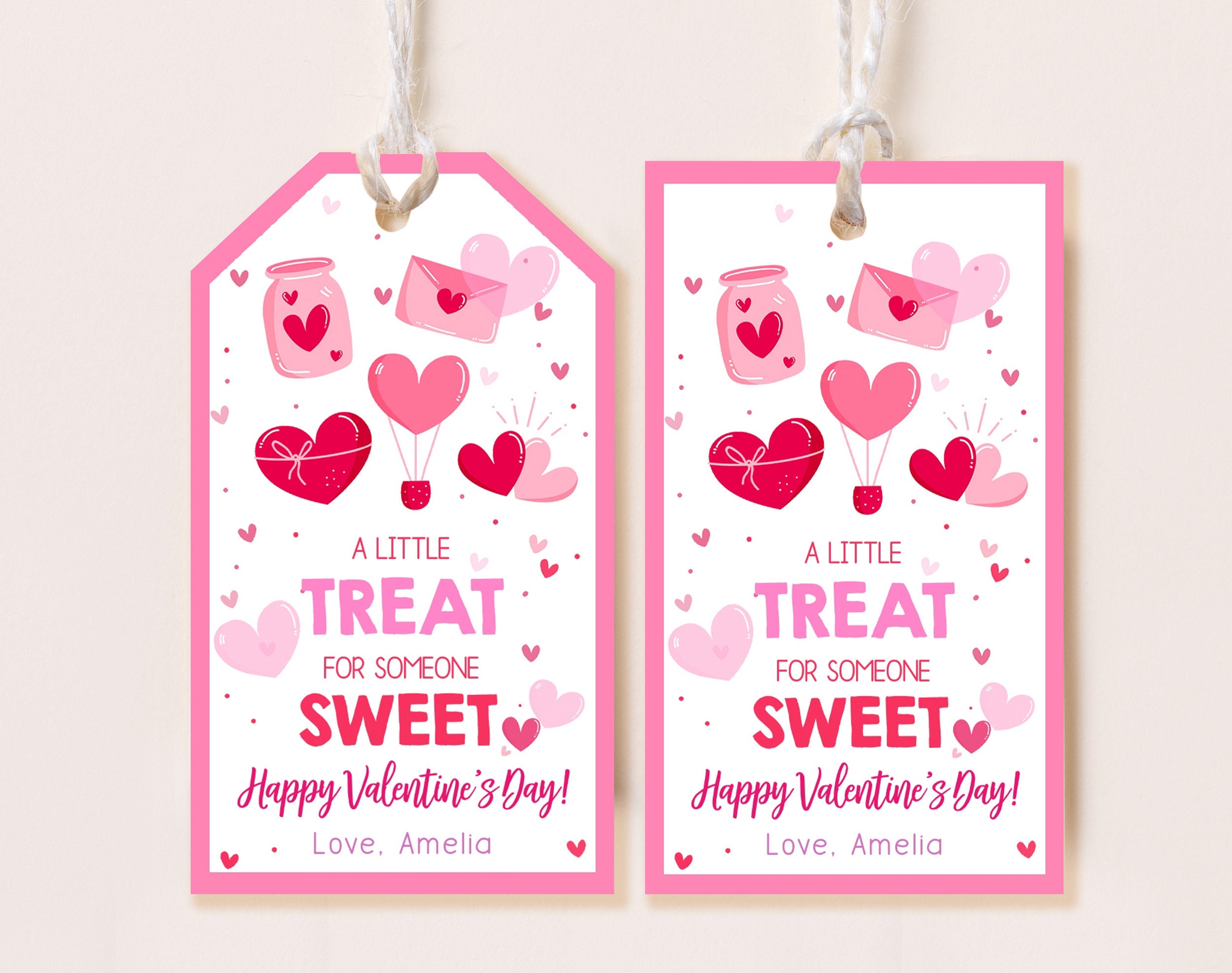 A Little Treat for Someone Sweet Tag Happy Valentine Tag Valentines Day ...