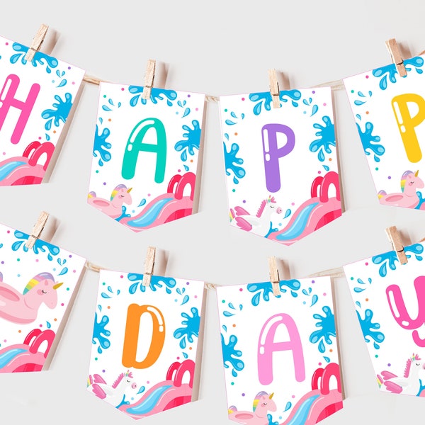 Pool Party Banner - Etsy