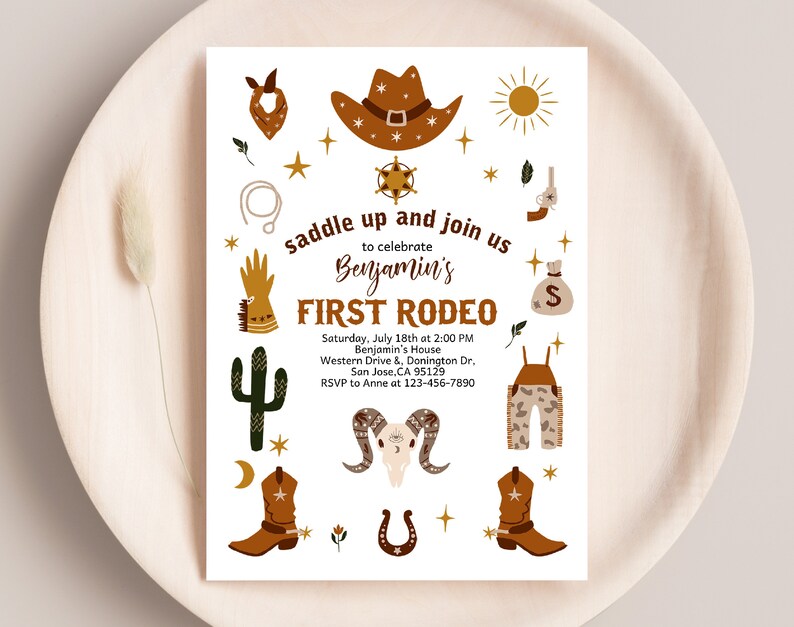 Western Invitation Birthday Party Country Invites Wild West - Etsy