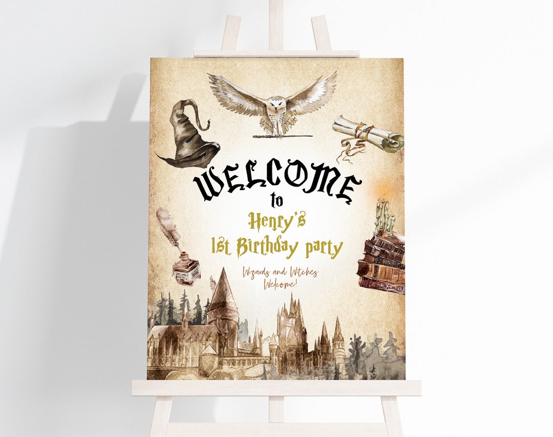 EDITABLE Wizard Welcome Sign Poster Magic Spell Porch Sign - Etsy Australia