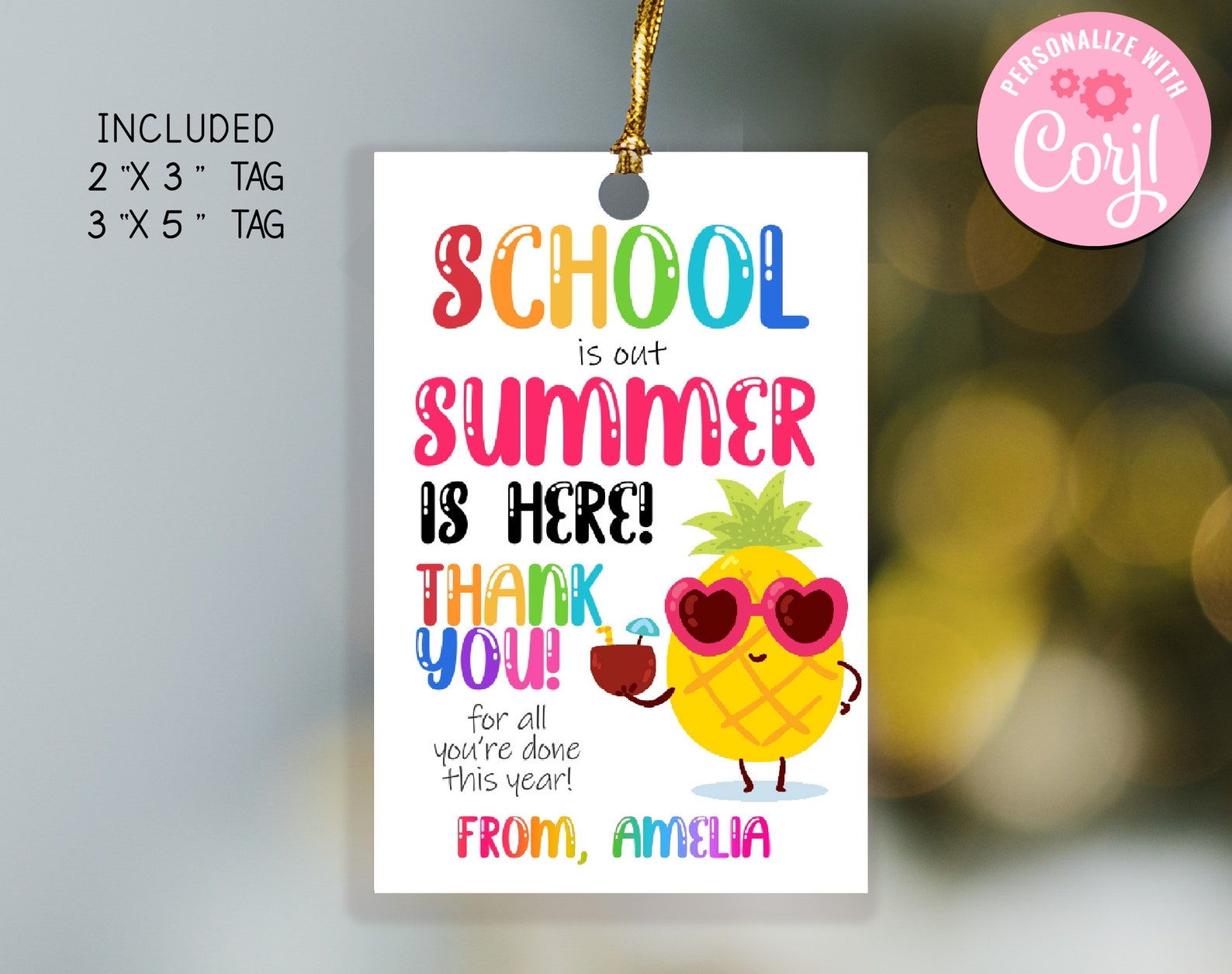 Schools Out Summer is Here Thank You Favor Tags End of School - Etsy