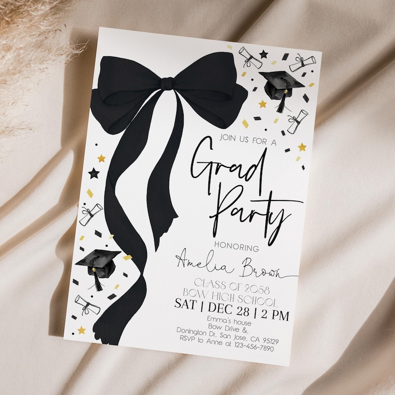 Graduation Cap Bow - Etsy