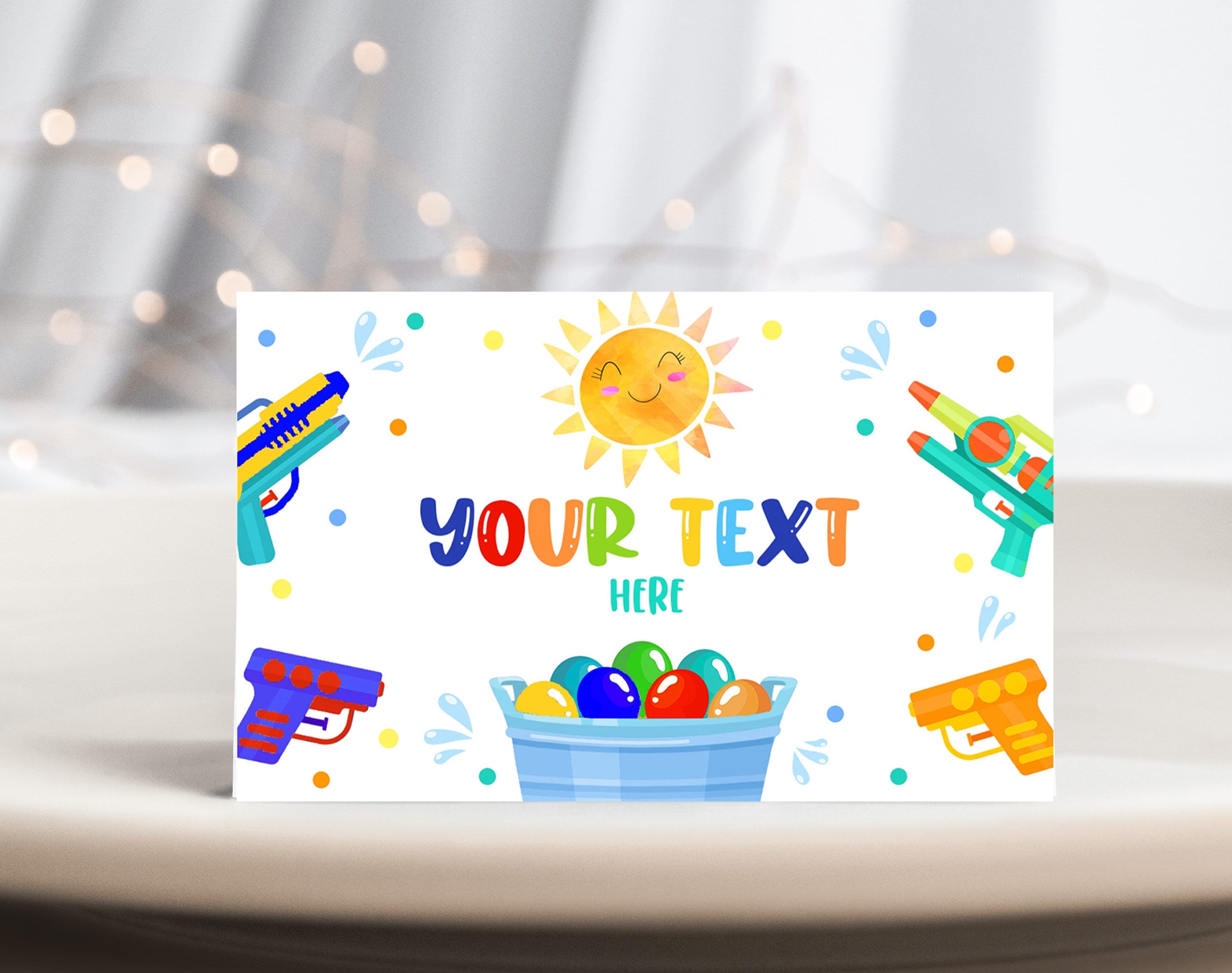 Nerf Invitation Blank Table Tents Nerf Tent Etsy UK