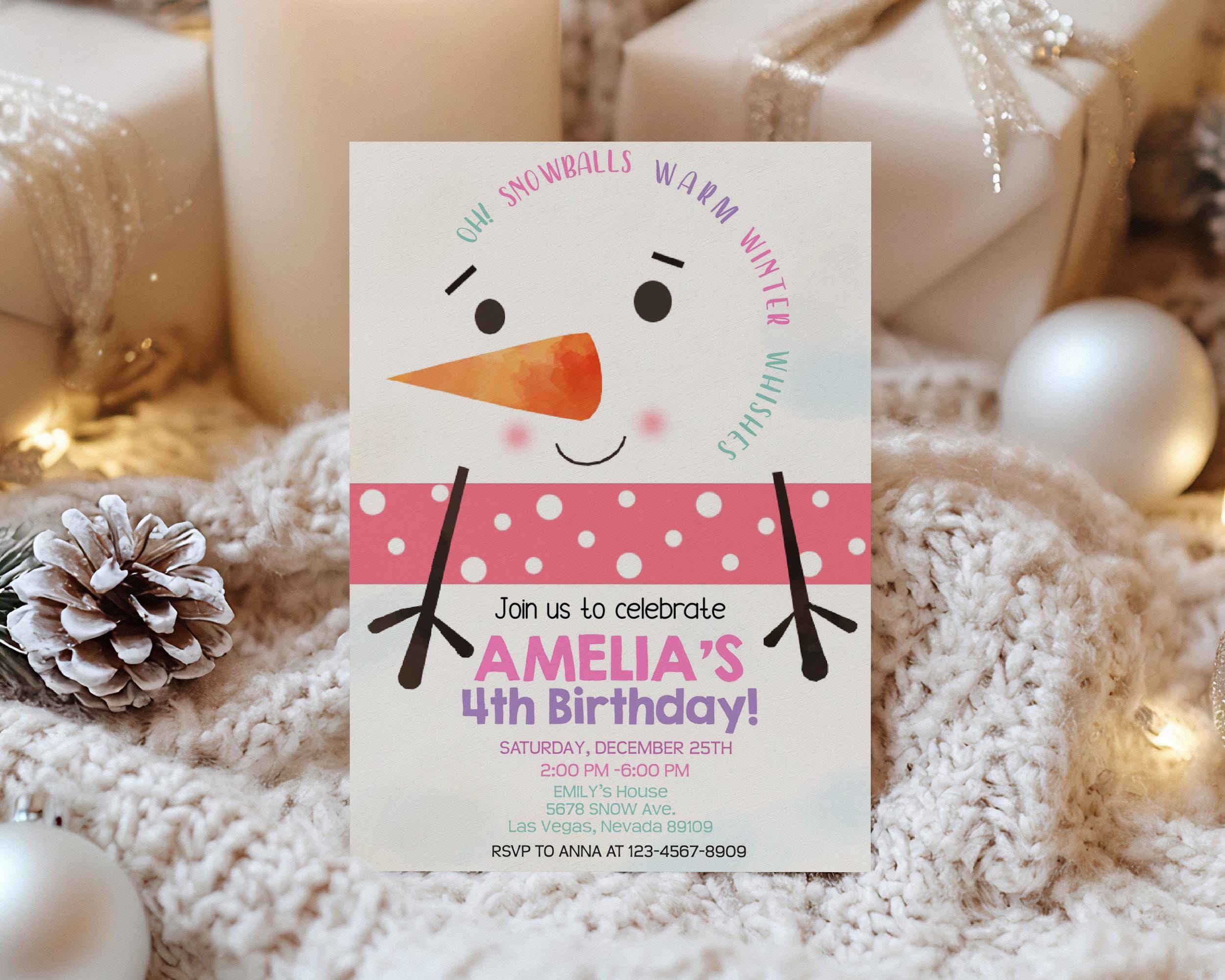 Snowman Themed Birthday Invitations Free Frozen Birthday Invitation