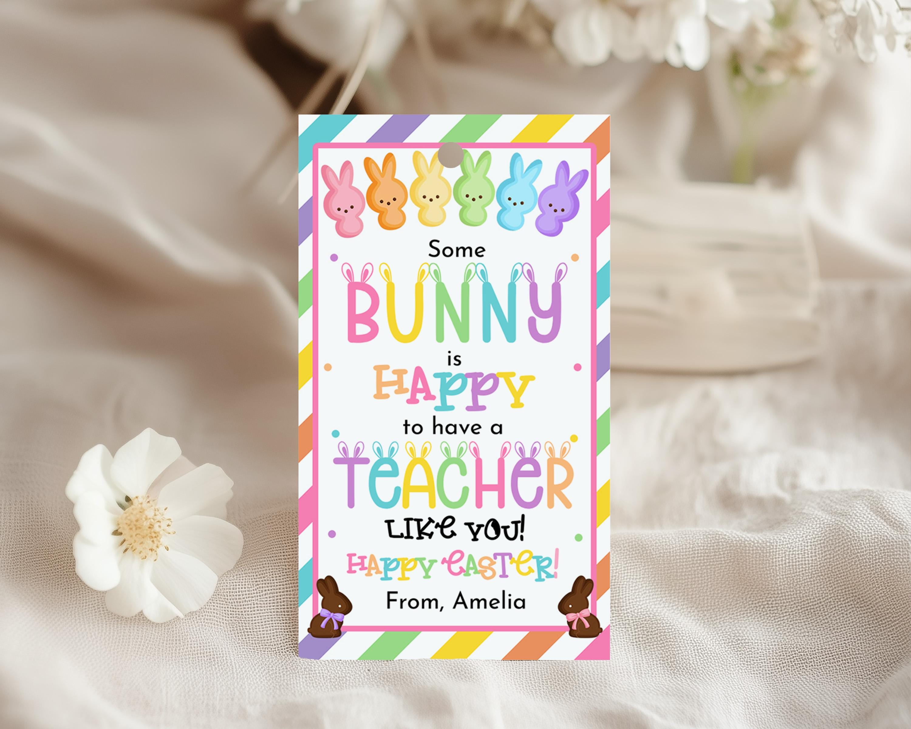 Easter Gift Tags, Some Bunny is Happy to Have a Teacher Like You Favor ...