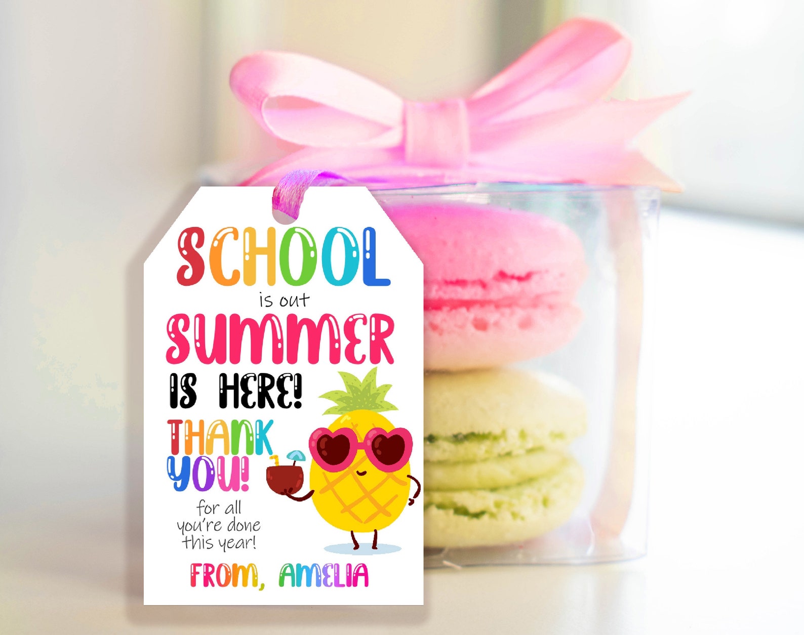 Schools Out Summer is Here Thank You Favor Tags End of School - Etsy