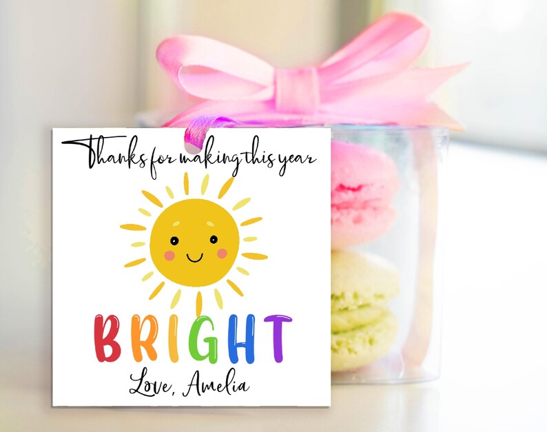 Teacher Appreciation Cookie Tag Favor Bag Printable Thank You - Etsy