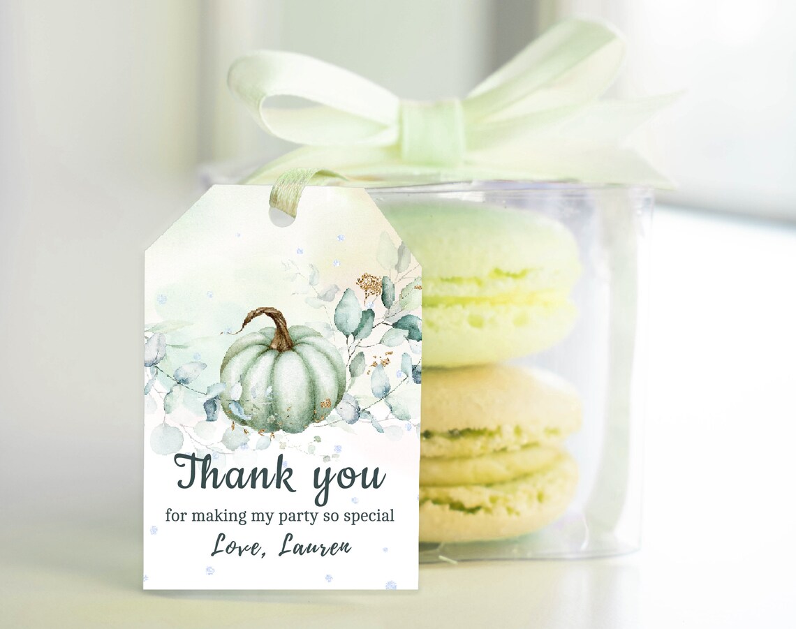 Pumpkin Favor Tags Baby Shower Gift Label Fall Autumn Birthday Thank ...