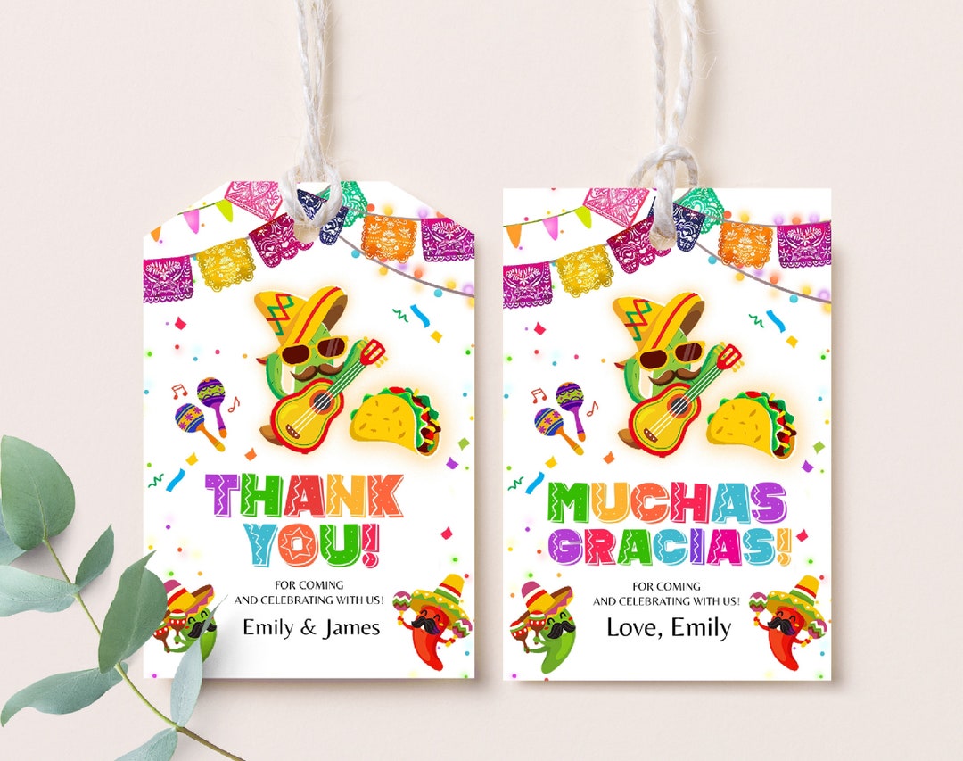 Fiesta Favor Tags Taco Bout A Baby Gift Tags Mexican Birthday Party ...